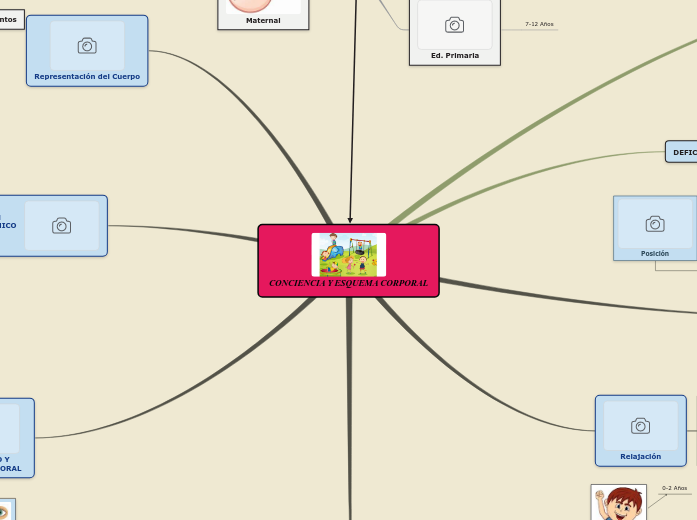 CONCIENCIA Y ESQUEMA CORPORAL - Mind Map